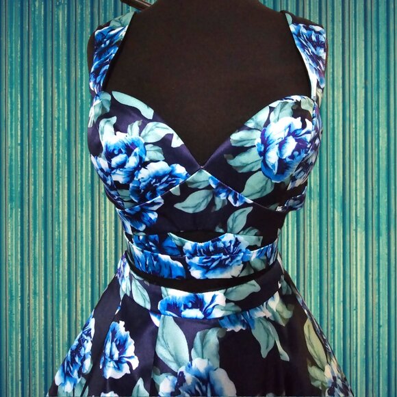 Rachel Allan | Dresses | Rachel Allan Sleeveless Short Twopiece Floral ...